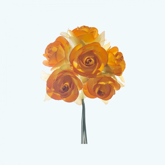 2 Diameter Paper Flower 6X12 Ou Orange